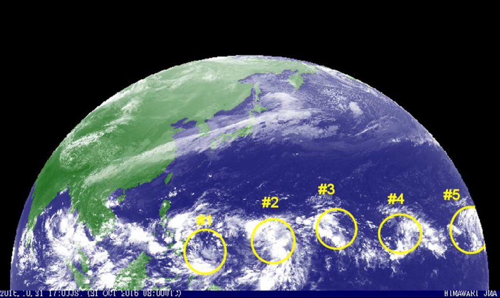 Five Low Pressure Areas in a row approaching the Philippines News from ...